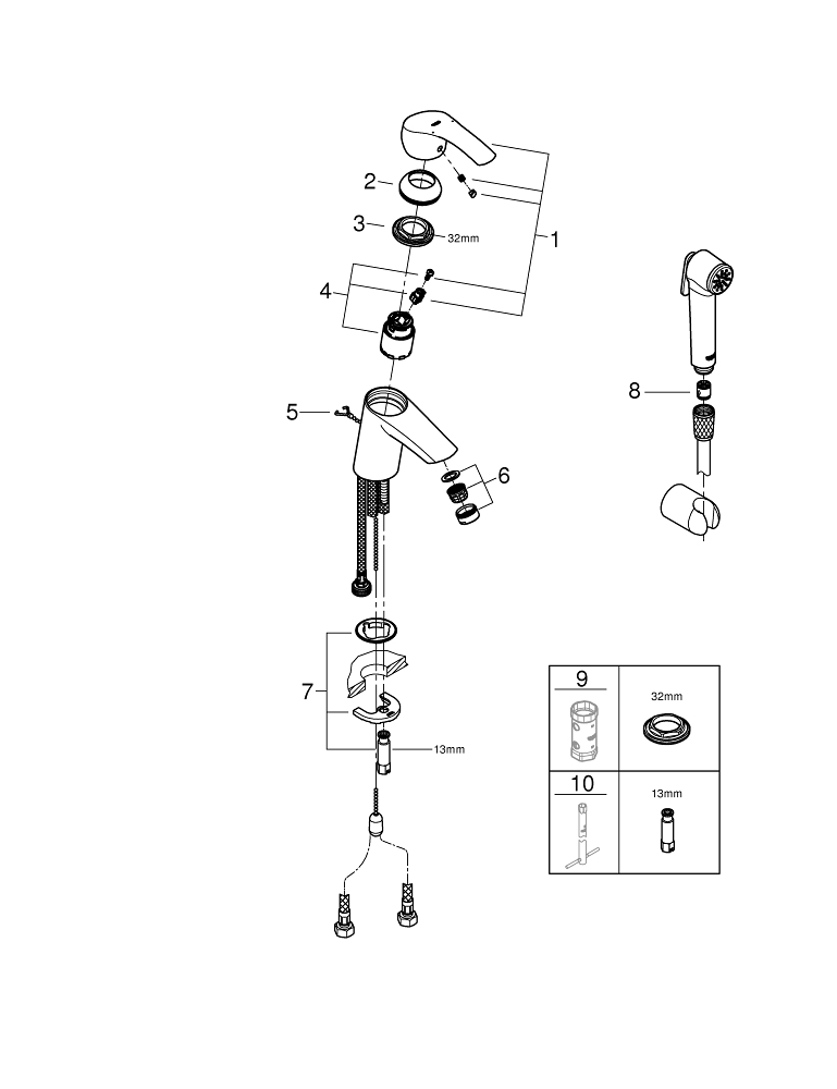 Eurosmart Single-lever basin mixer 1/2″ S-Size | GROHE
