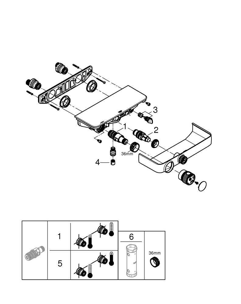 Grohtherm SmartControl Термостатен смесител за душ, 1/2″ | GROHE