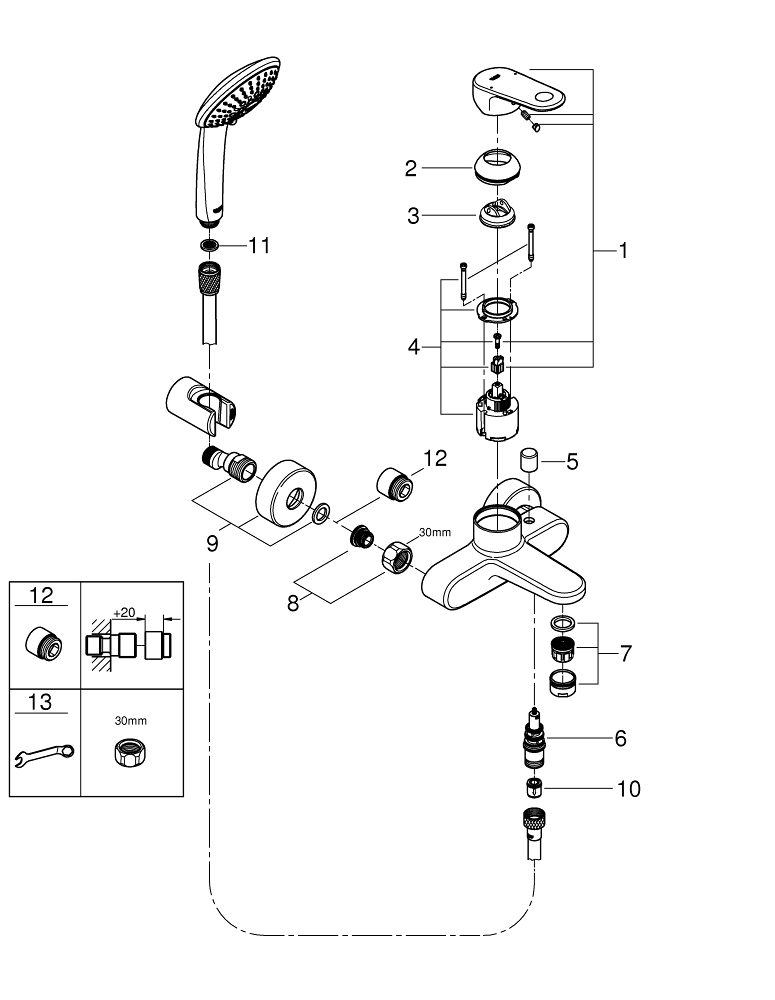 欧瑞宝 单把手明装浴缸龙头 | 德国高仪中国官方网站