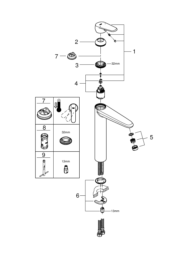 Eurodisc Cosmopolitan Bateria umywalkowa, Rozmiar XL | GROHE