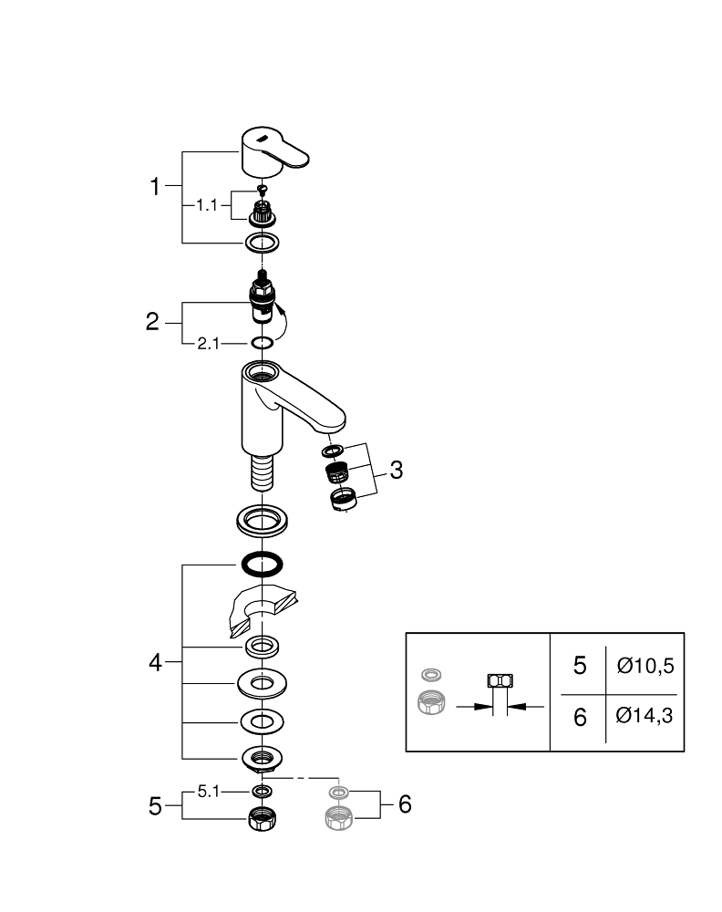 Eurostyle Cosmopolitan Pillar tap XS-Size | GROHE