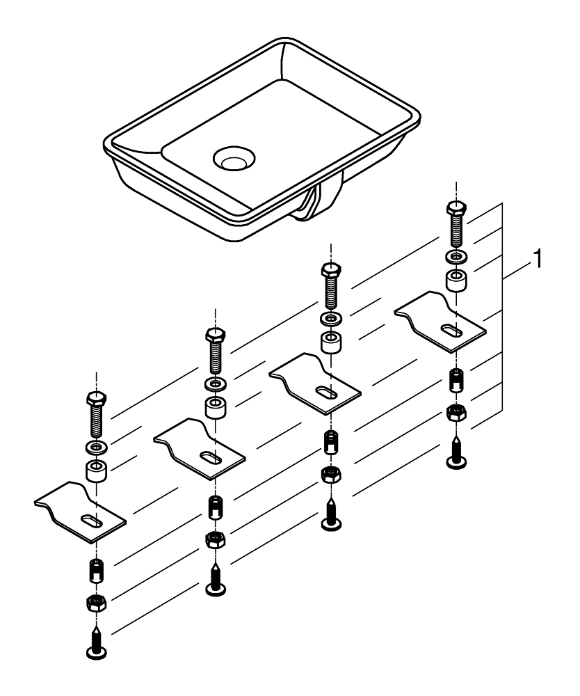 Cube Ceramic Under-counter wash basin 50 | GROHE