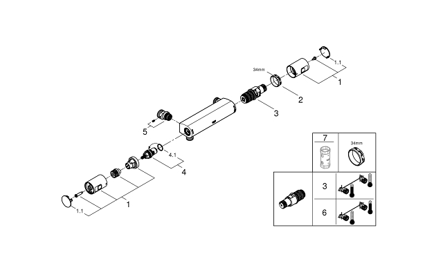 Precision Start Thermostatic shower mixer 1/2″, 160cc | GROHE