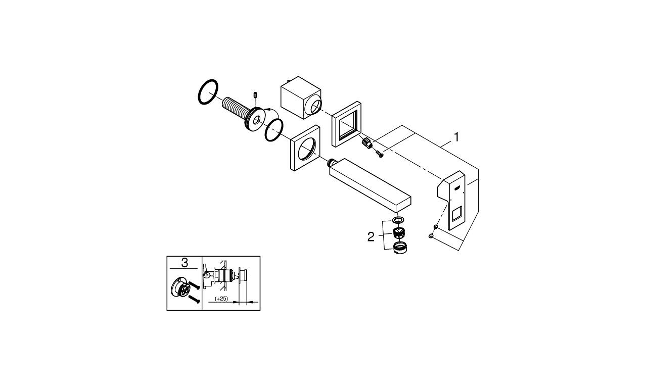 Eurocube 2-hole basin mixer S-Size | GROHE