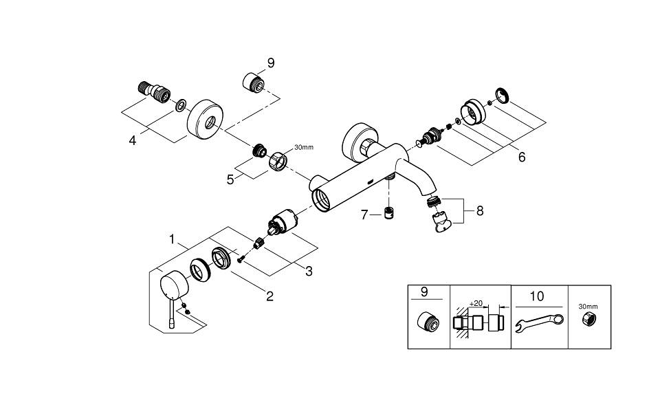 Essence Single-lever bath/shower mixer | GROHE