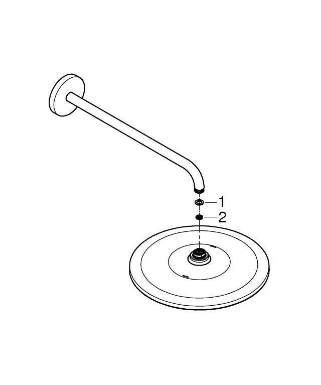 Rainshower Mono 310 طقم الدش الرأسي 422 ملم برذاذ واحد | GROHE