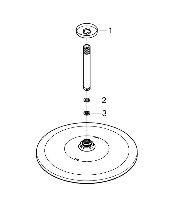 Rainshower Mono 310 Head shower set ceiling 142 mm, 1 spray | GROHE
