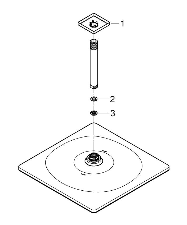 Rainshower Mono 310 Cube Head shower set ceiling 142 mm, 1 spray | GROHE
