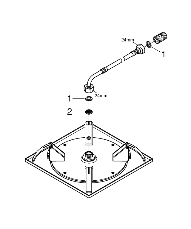 Rainshower F-Series 10″ Head shower set 1 spray | GROHE