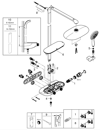 Rainshower Systeem SmartControl Mono 360 Douchesysteem met ...
