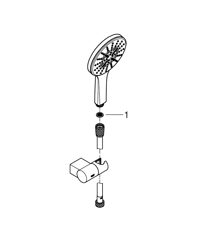 Rainshower SmartActive 130 Wall holder set 3 sprays | GROHE