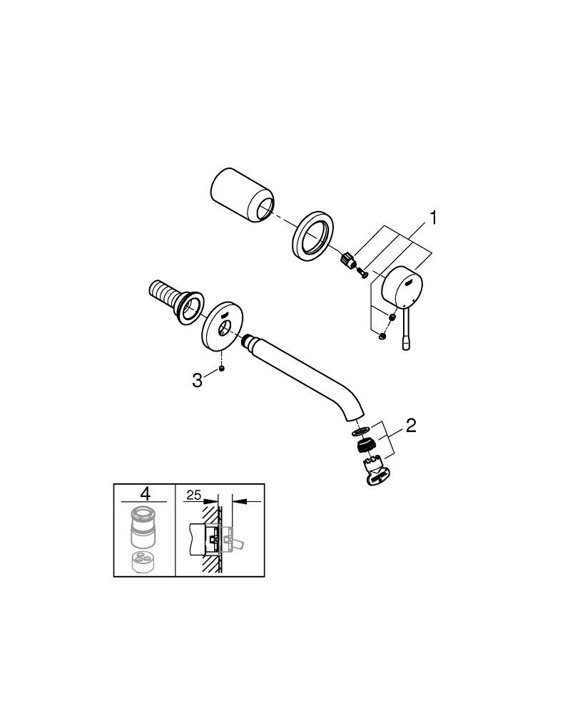 Essence 2-hole basin mixer M-Size | GROHE