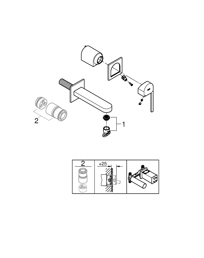 GROHE Plus Two-hole basin mixer M-Size | GROHE