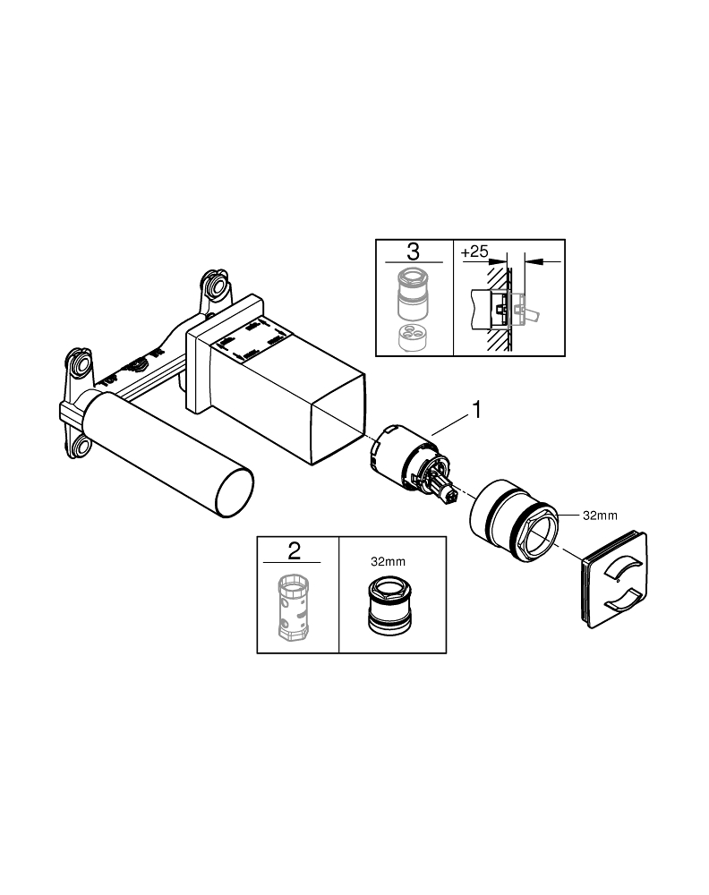 Single-lever mixer, concealed body | GROHE