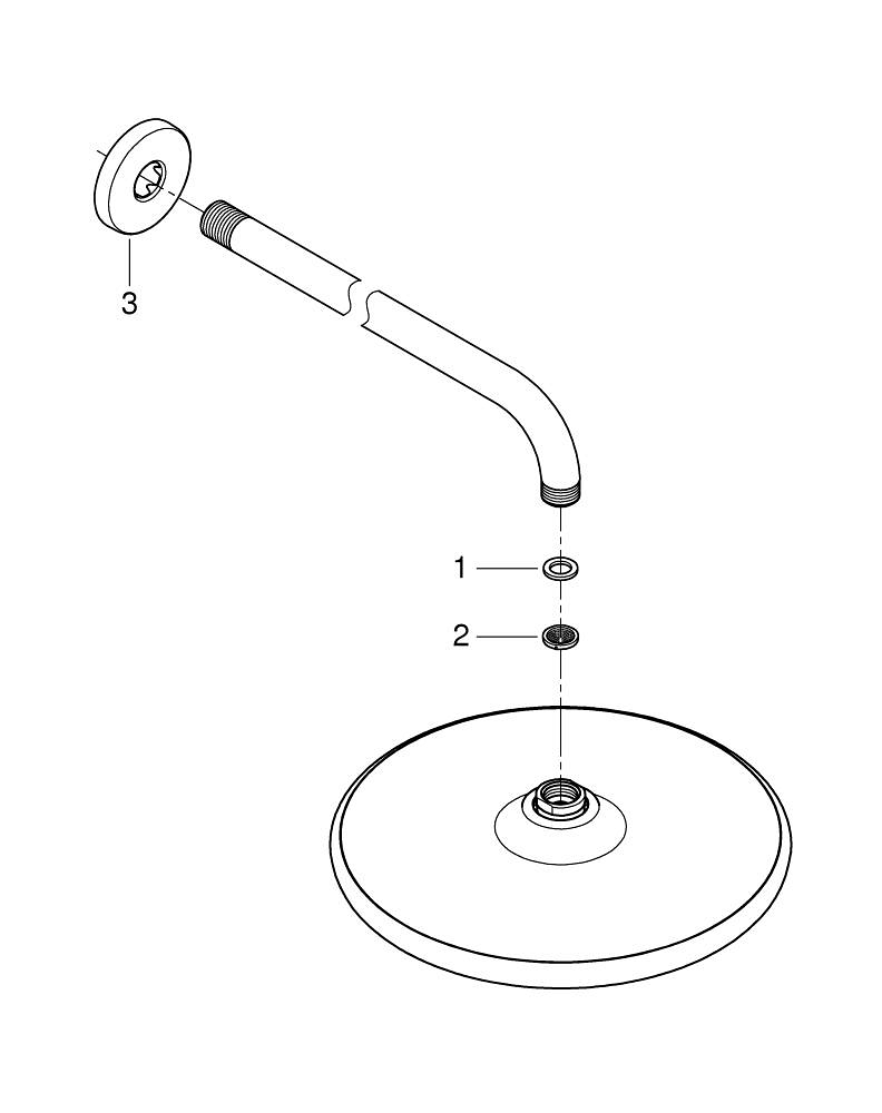 Tempesta 250 Head shower set 380 mm, 1 spray | GROHE