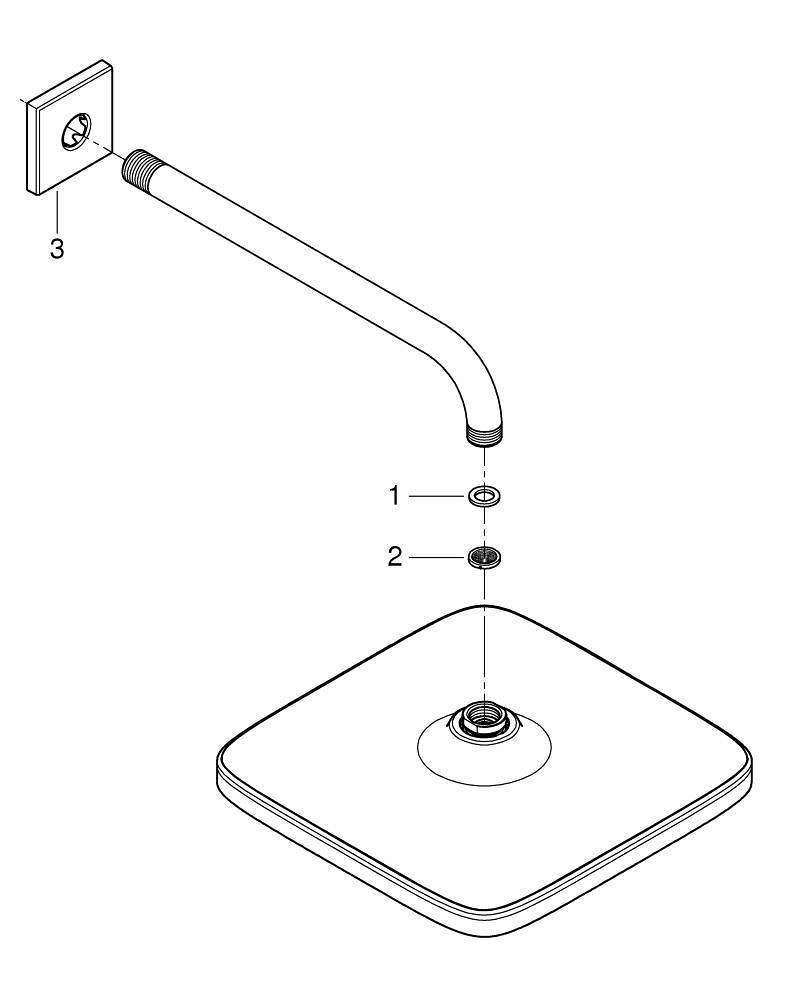 Tempesta 250 Cube Head shower set 380 mm, 1 spray | GROHE