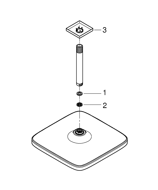Tempesta 250 Cube Head shower set ceiling 142 mm, 1 spray | GROHE