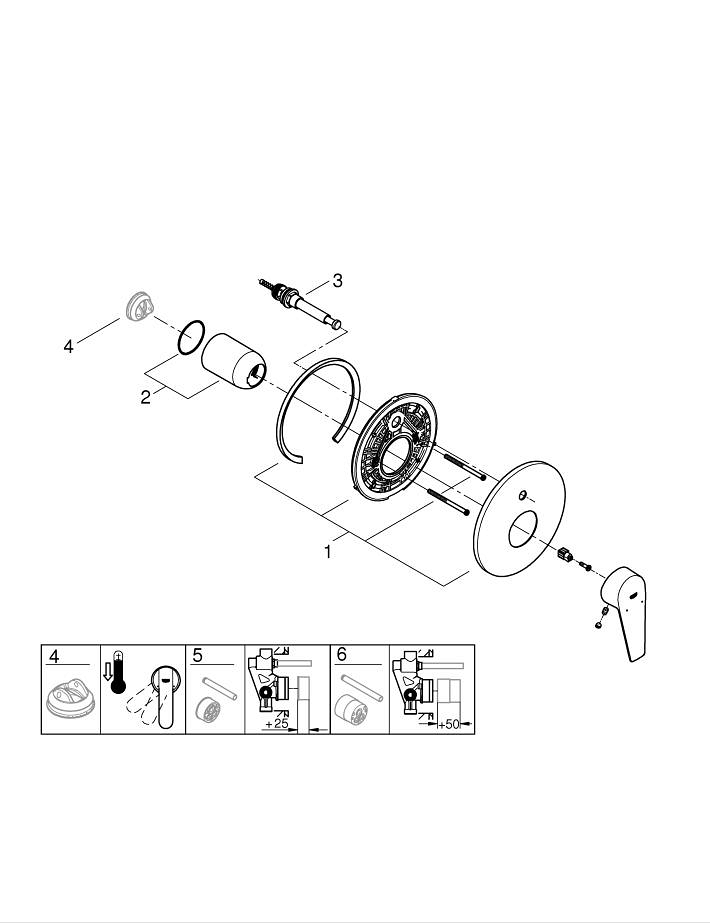 BauEdge Single-lever bath mixer 1/2″ | GROHE