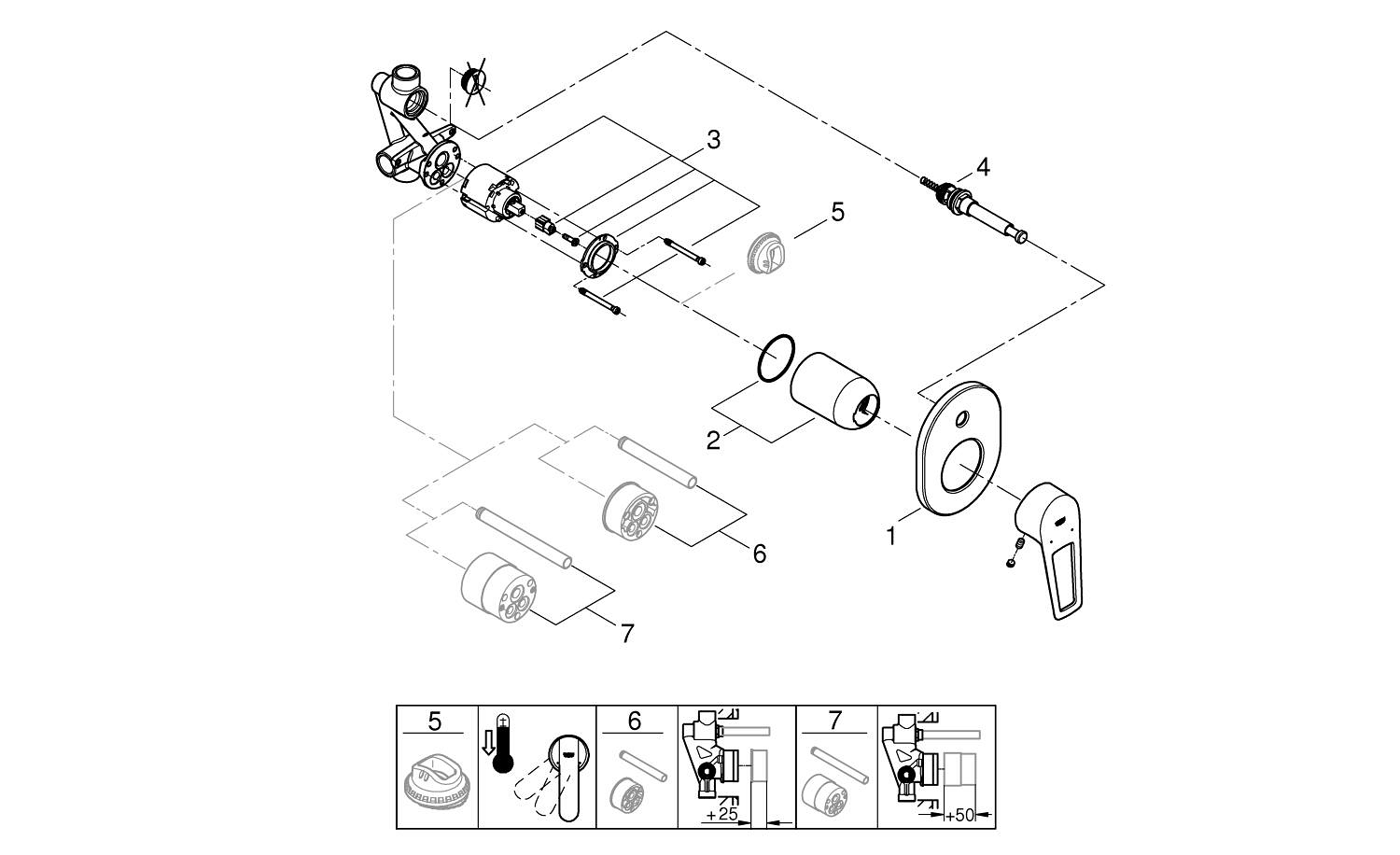 BauLoop Single-lever bath mixer 1/2″ | GROHE