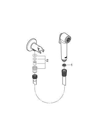 Tempesta-F Trigger Spray 30 Wall holder set 1 spray | GROHE