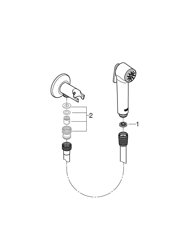 Tempesta-F Trigger Spray 30 Wall holder set 1 spray | GROHE