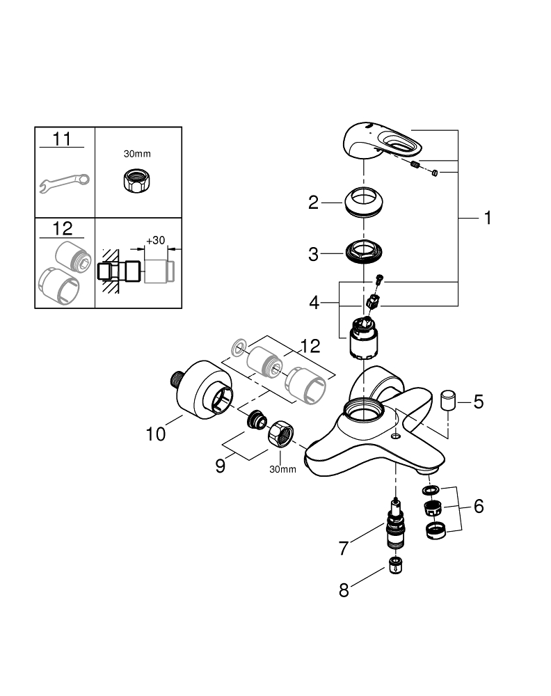 Eurostyle Single-lever bath/shower mixer | GROHE
