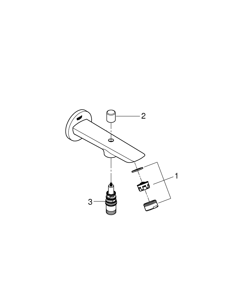 BauCosmopolitan Bath spout with diverter | GROHE