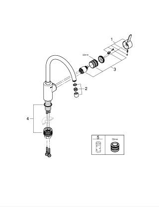 Eurocosmo Single-lever sink mixer 1/2″ | GROHE