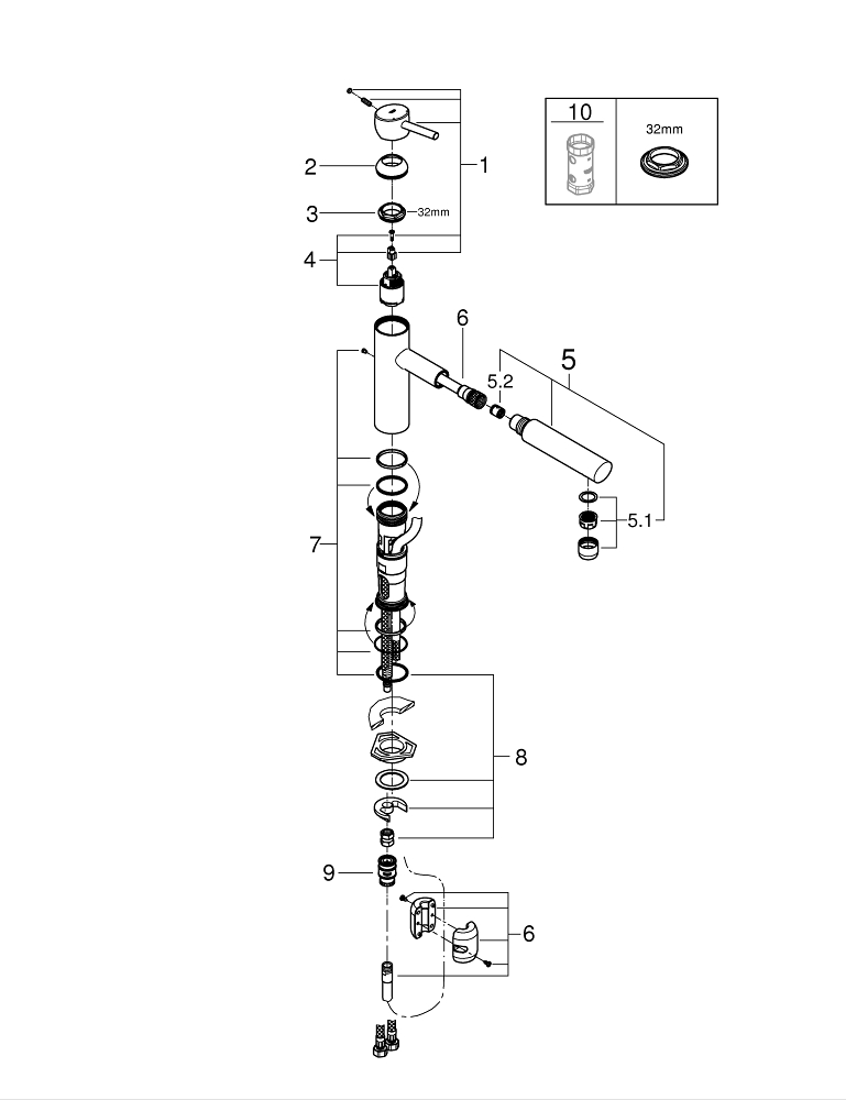 Concetto Single-lever sink mixer 1/2″ | GROHE