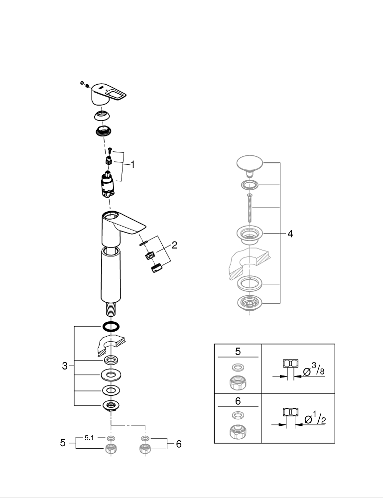 BauLoop Pillar tap 1/2″ XL-Size | GROHE