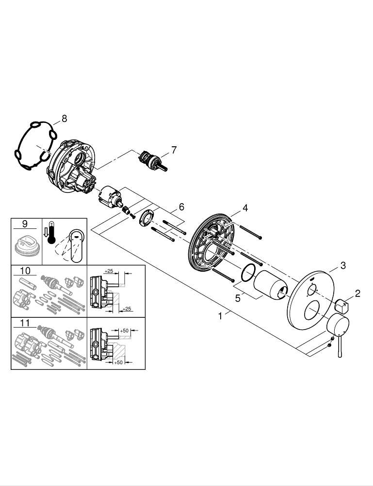 Essence Single-lever mixer with 3-way diverter | GROHE