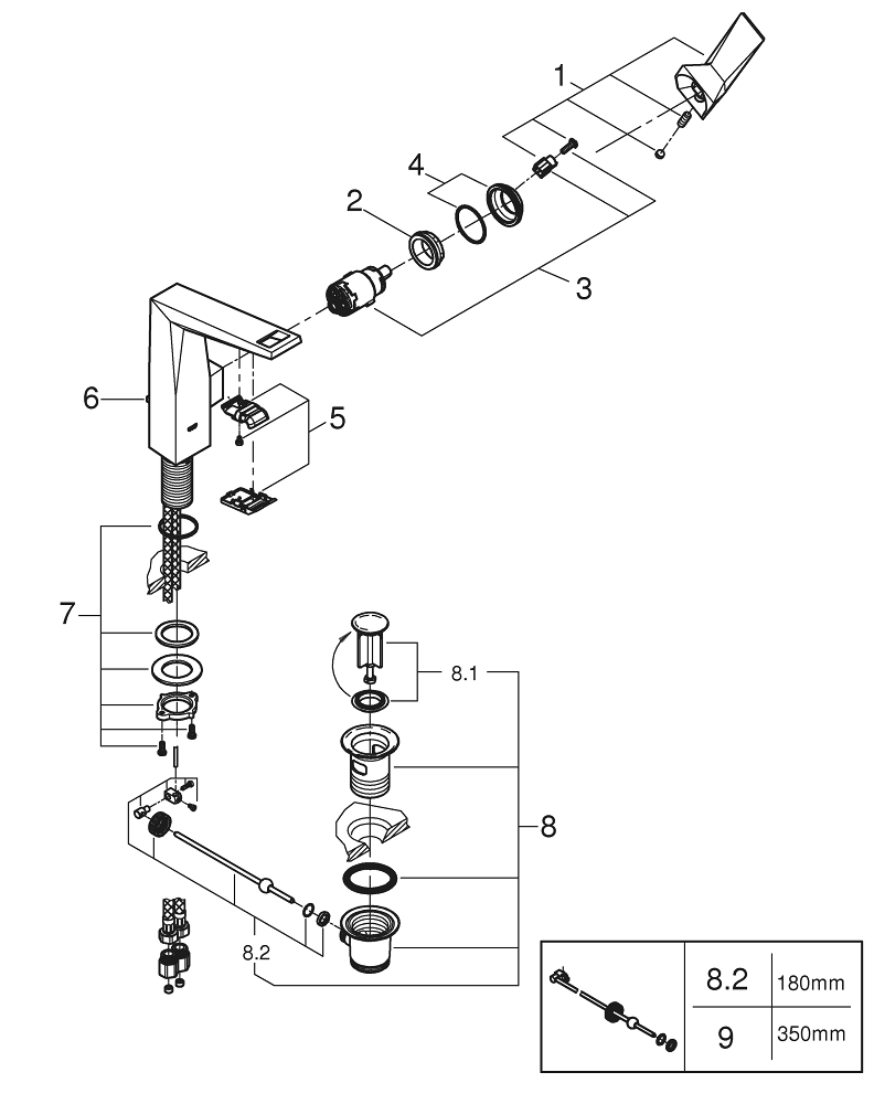Allure Brilliant Single-lever basin mixer 1/2″ L-Size | GROHE
