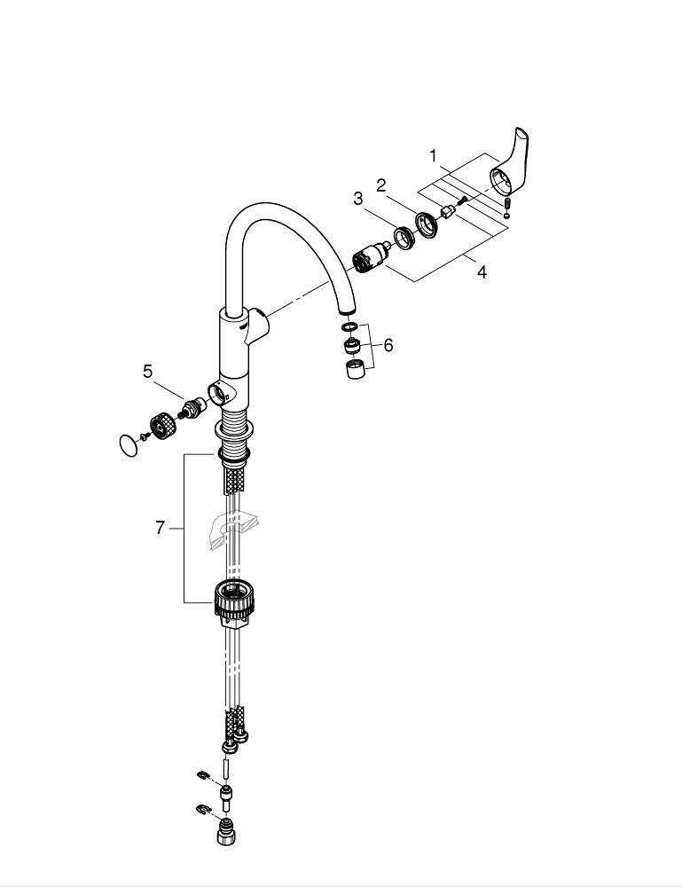 GROHE Blue Pure Eurosmart Single-lever sink mixer with filter function ...