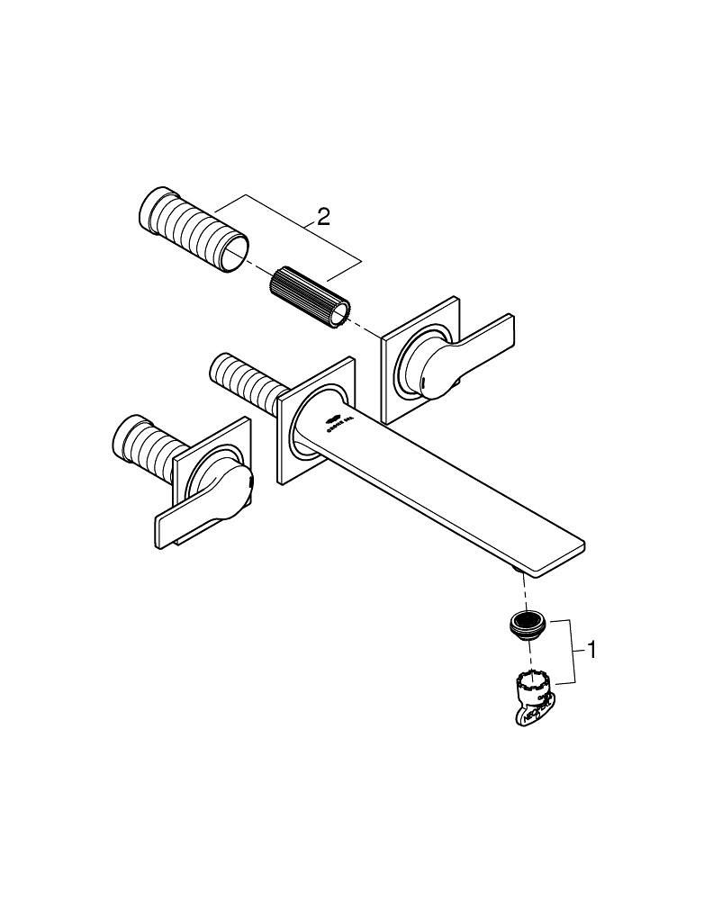 Allure Three-hole basin mixer 1/2″ M-Size | GROHE