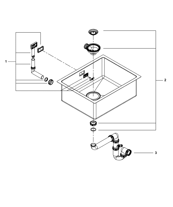 K700U Stainless steel sink | GROHE
