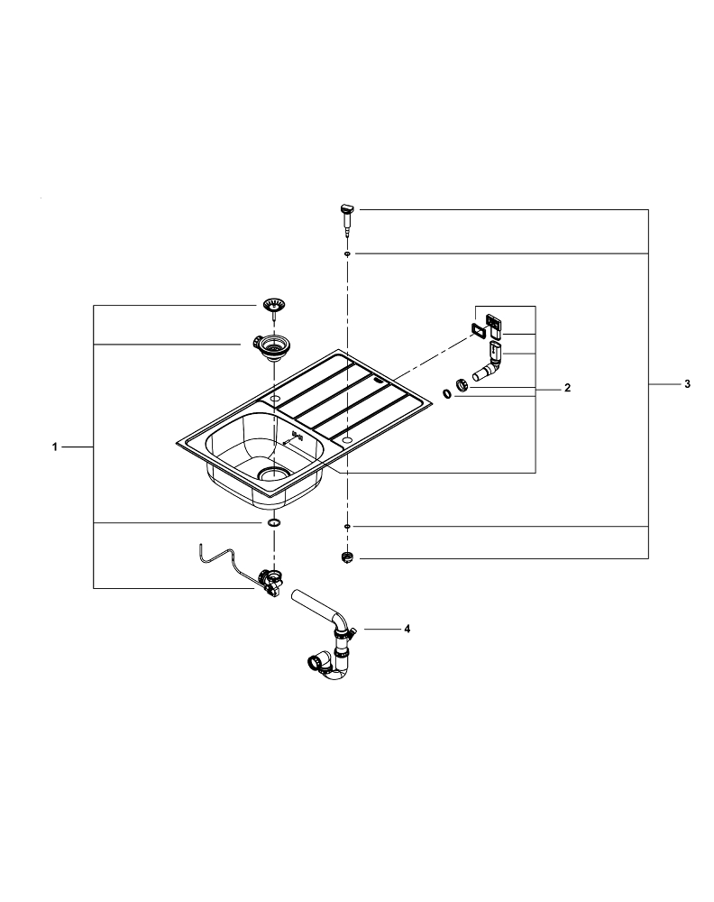 K200 Stainless steel sink with drainer | GROHE
