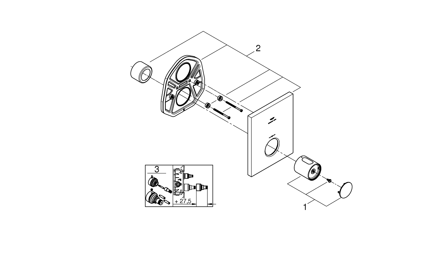 Grohtherm F Thermostatic trim | GROHE