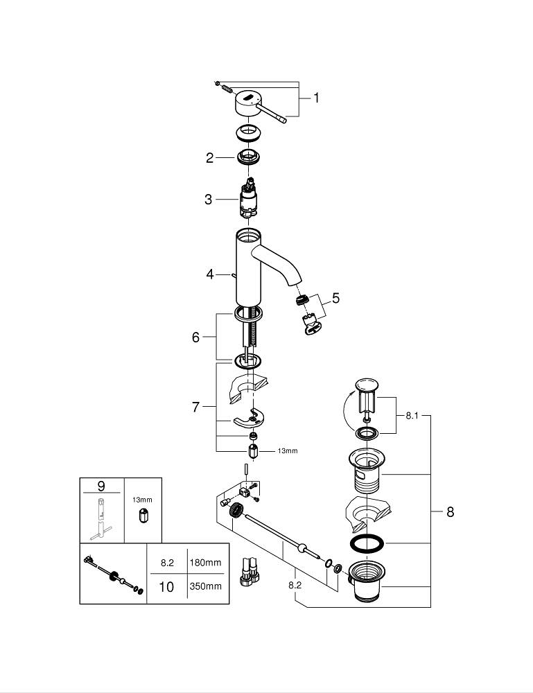 Essence Single-lever basin mixer 1/2″ S-Size | GROHE