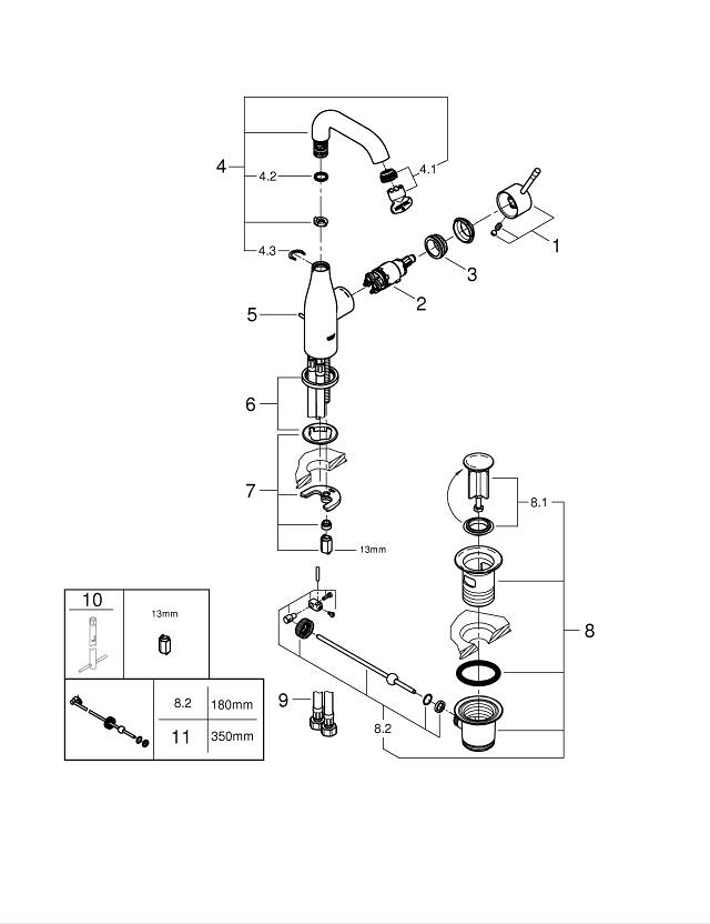 Essence Single-lever basin mixer 1/2″ M-Size | GROHE