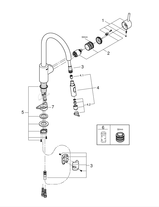 Concetto Single-lever sink mixer 1/2″ | GROHE