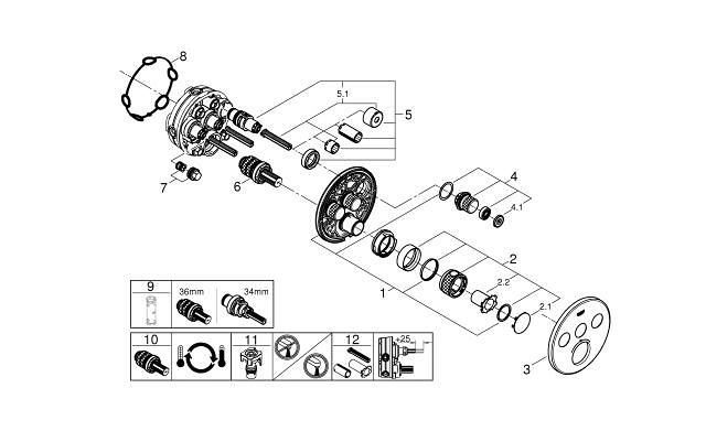 Grohtherm SmartControl Termostato de 3 salidas | GROHE