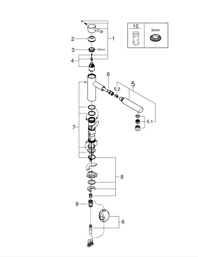 Concetto Single-lever sink mixer 1/2″ | GROHE