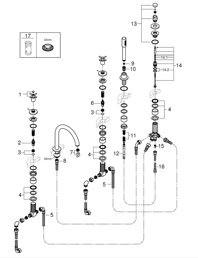 Atrio 5-hole bath/shower combination | GROHE