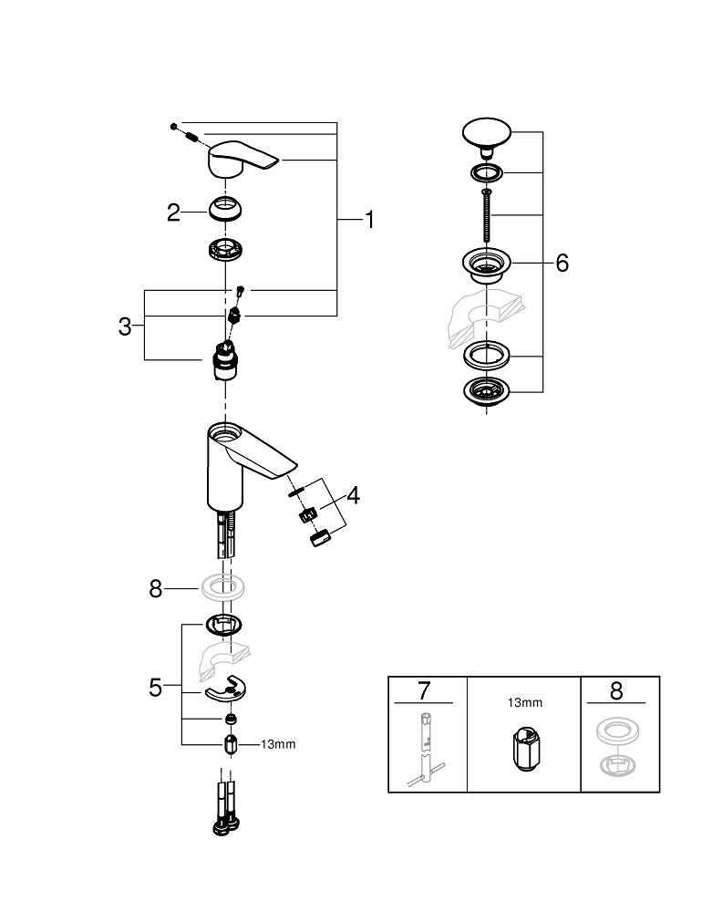 Eurosmart Single-lever basin mixer S-Size | GROHE