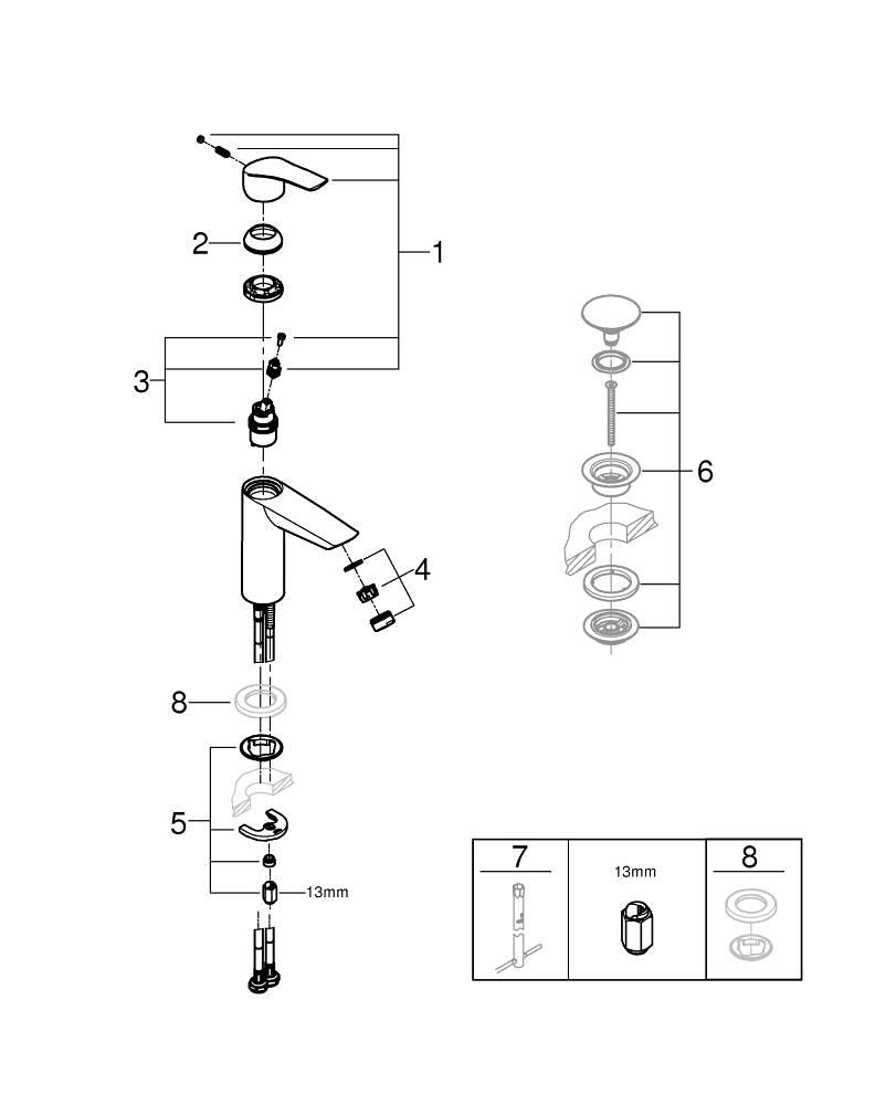 Eurosmart Single-lever basin mixer 1/2″ M-Size | GROHE