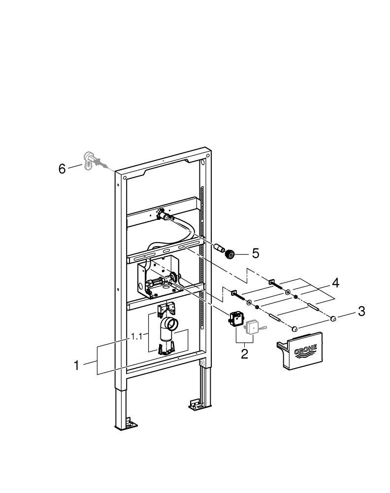 Rapid SL Структура за вграждане за писоар с температурен сензор | GROHE