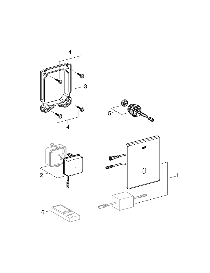 Tectron Skate Fotoselli pisuar kumanda paneli | GROHE