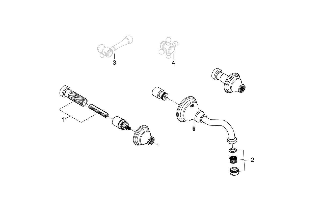 Bridgeford 3-hole basin mixer | GROHE Taiwan