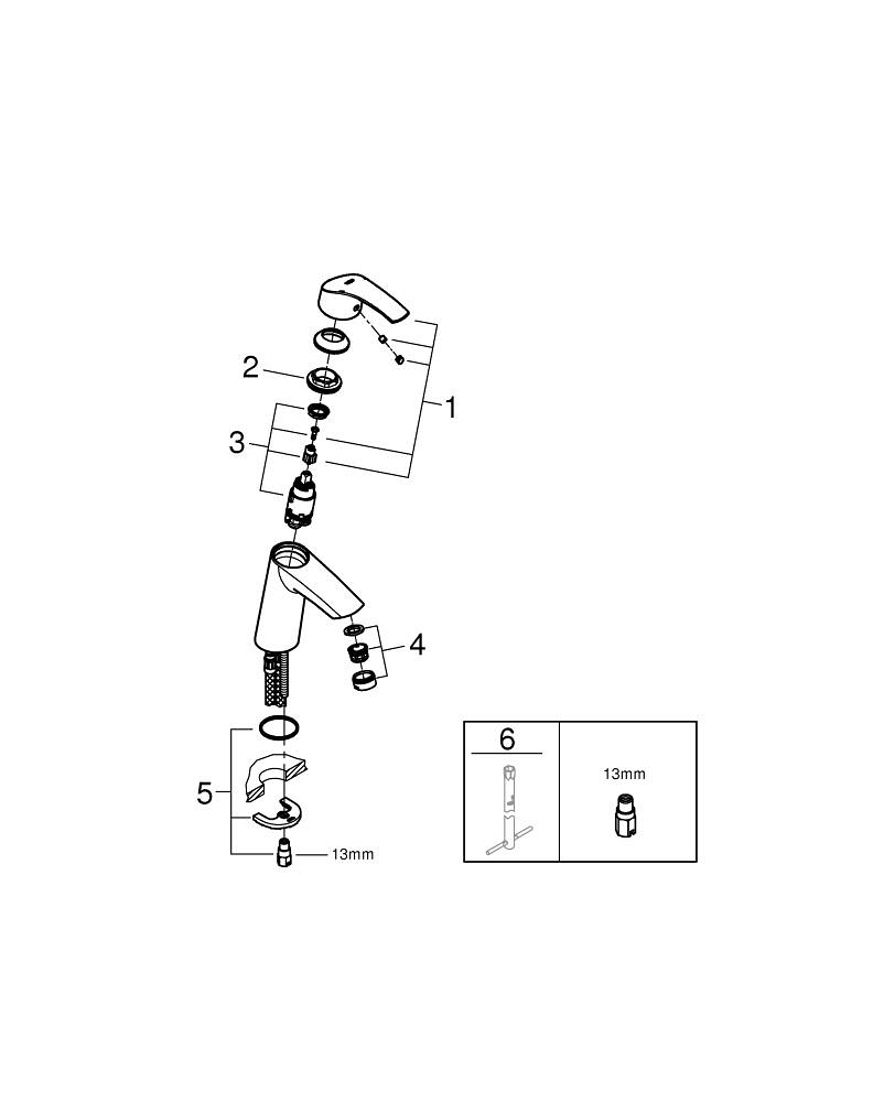 Eurosmart Single-lever basin mixer 1/2″ M-Size | GROHE