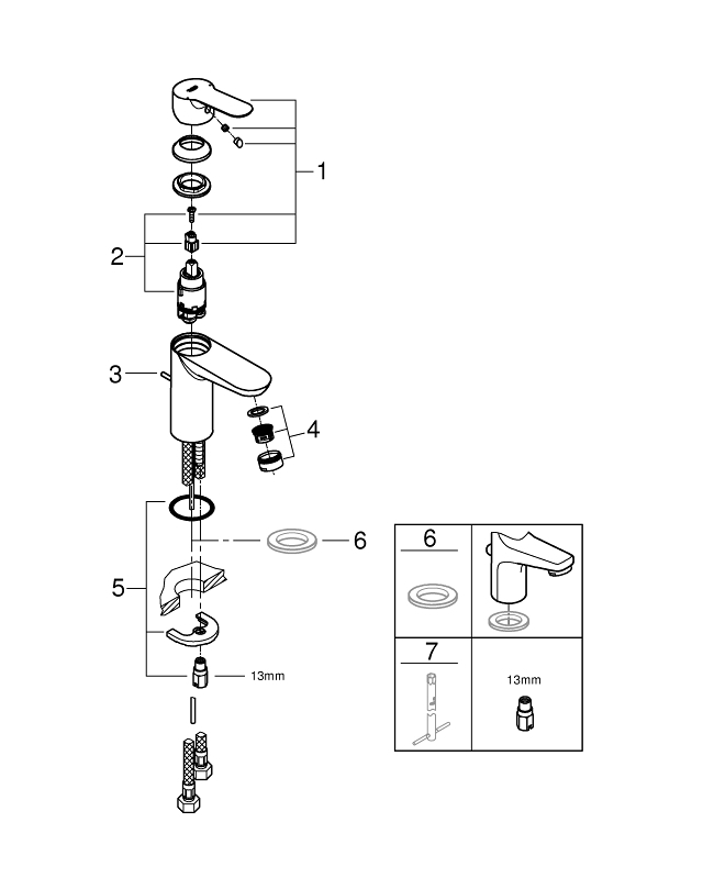 BauEdge Single-lever basin mixer | GROHE